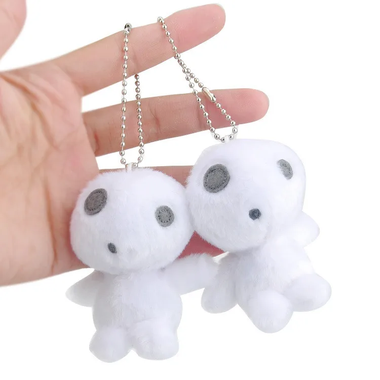 Anime Princess Mononoke Kodama Soft Stuffed Keychain Pendant ...