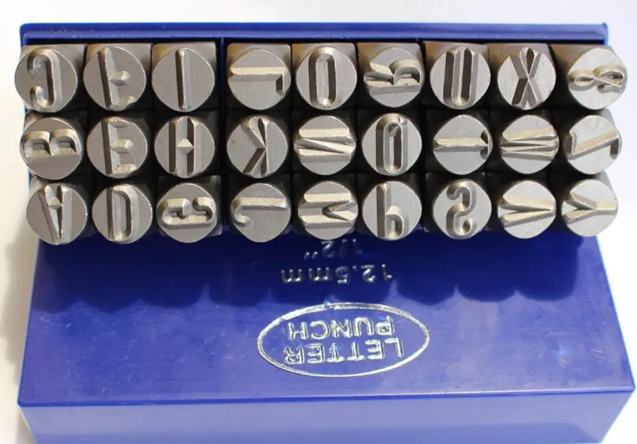 Free Shipping 2mm Hand Metal Marking Stamps Uppercase Punches letter ...
