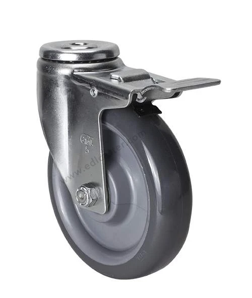 1PC EDL Medium Duty 5 Inch Casters Wheels 150Kg Polyurethane Wheels ...