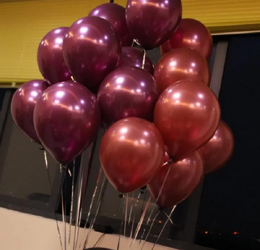 12pcs/lot Pearl Wine Red Latex Balloons Grape Purple Caret red Wedding ...