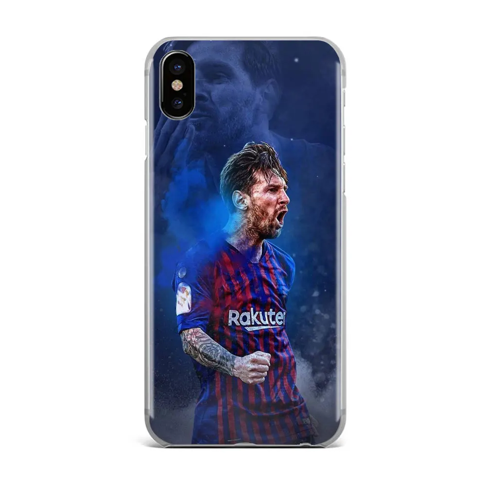 Soccer Player Lionel Messi Patterned Clear Phone Cases For iPhone X 8 7 ...