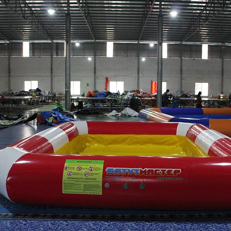Wholesale The family uses red and white inflatable pool