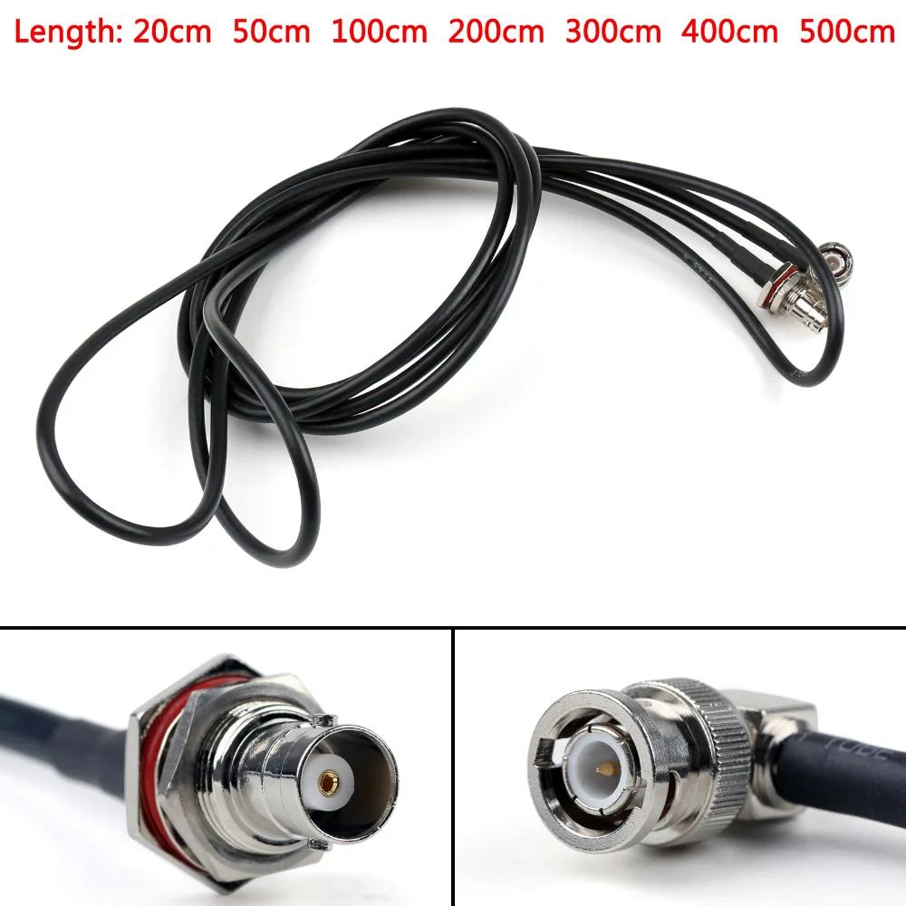 Areyourshop RG58 Cable BNC Male Plug Right Angle To BNC Female Bulkhead ...