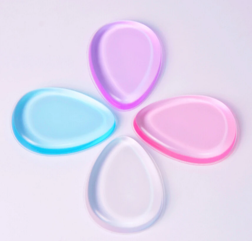 100pcs Soft Water Droplets Color Silicone Makeup Sponge Cosmetic Puff ...