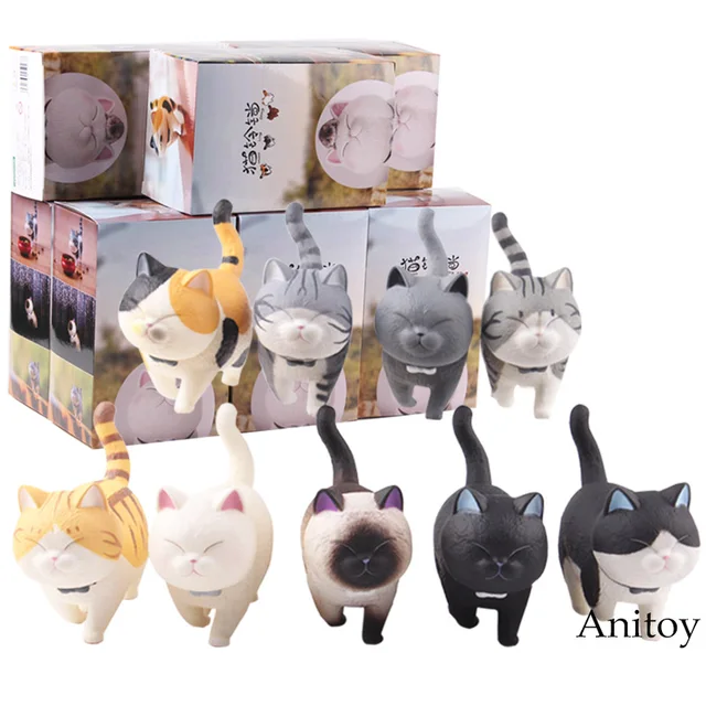 Cartoon Lovely Kawaii Cats Neko Action Figure PVC Cat Figure Decoration ...