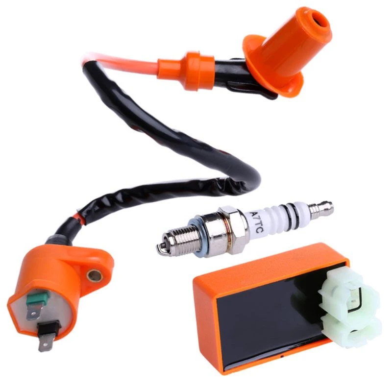 New 1 Set Motorcycle Racing Performance CDI & Ignition Coil & Spark ...