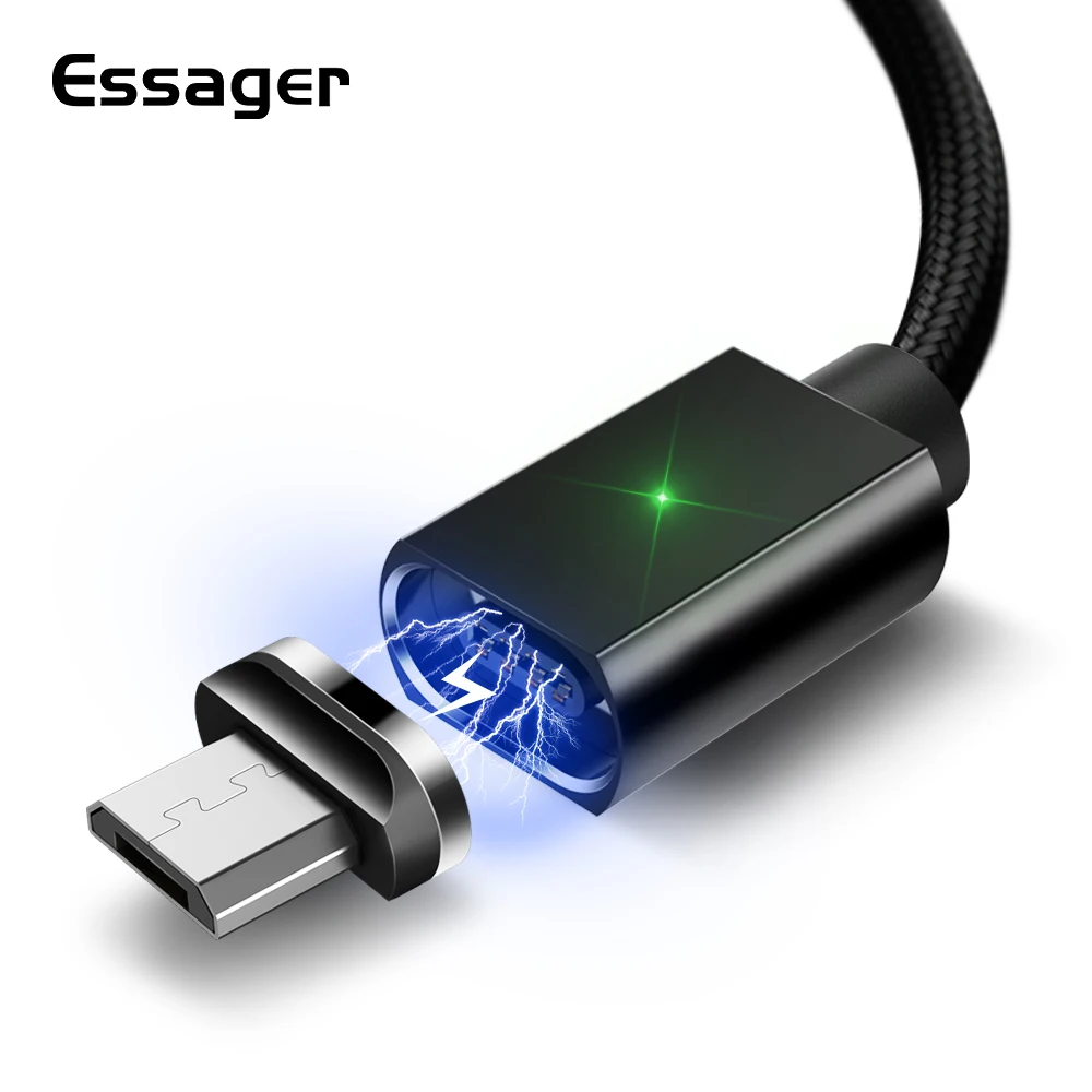 Essager Micro Usb Cable Magnetic Charger For Samsung Xiaomi 24a Fast Charge Magnet Charging