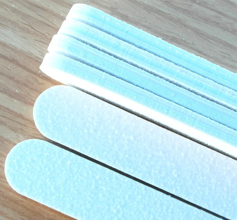 200 pcs/lot professional mini nail file white nail file 100/100 emery ...