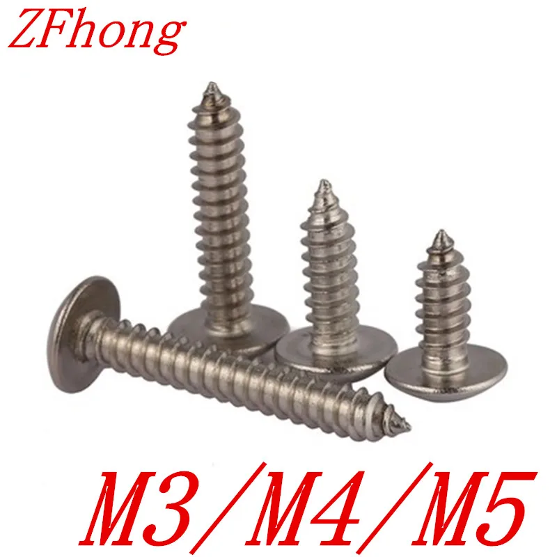 VIS,M3.5 50pcs-40mm--Vis À Tête De Champignon Phillips En Acier Inoxydable, M3 M3.5 M4 M5 M6 * L ...