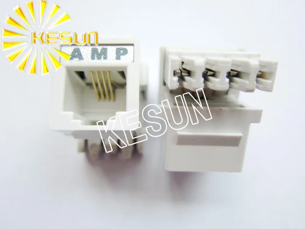 50pcs X Rj11 Phone Modular Jack Female Telephone Socket Lan Connector ...