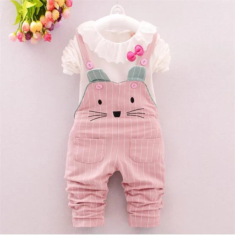AJLONGER Conjunto de ropa para niña, traje bonito de dibujos animados ...