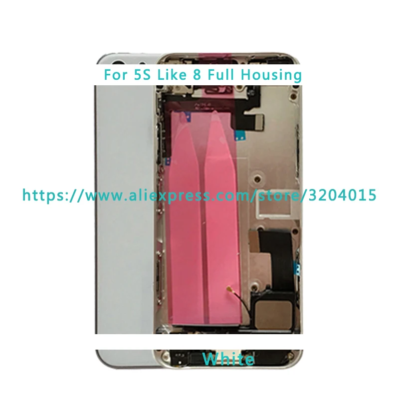 5pcs Back Middle Frame Chassis For IPhone 5 5G like 8 5S 5S like 8 Full ...