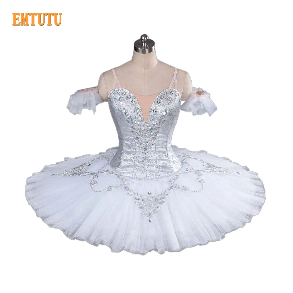 Silver White Adult Women Professional Tutu Pancake Tutus Coppelia ...