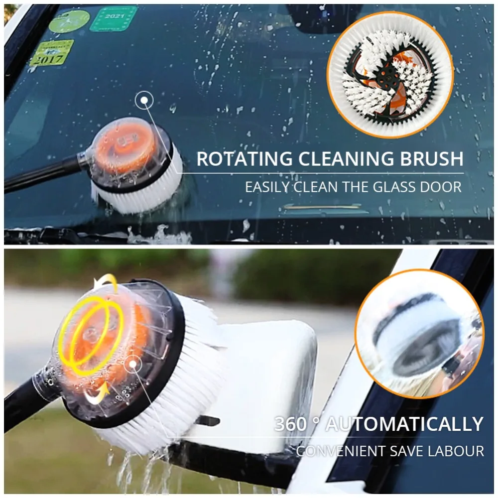 Car Wash Brush Rotating Car Cleaning Brush Soft-bristle Round Brushes ...