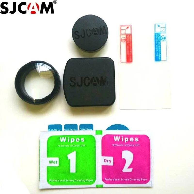 Original SJCAM Accessories LCD Screen Protector Protectve Film Lens Cap ...