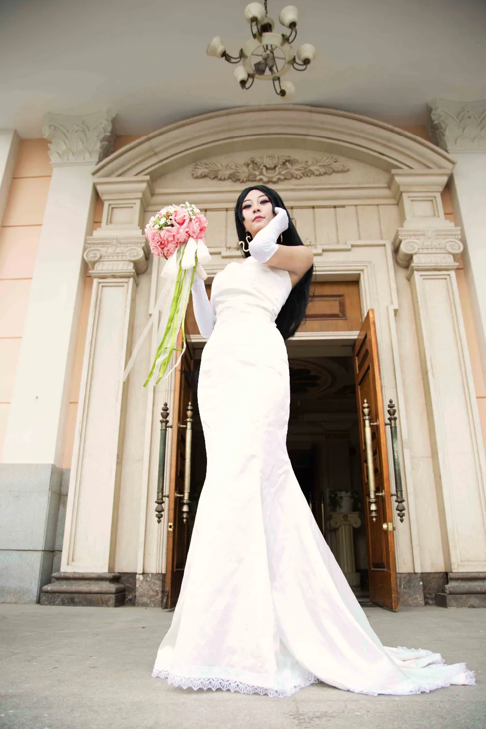One Piece Boa Hancock Cosplay Costume White Wedding Dress On Alibaba Group