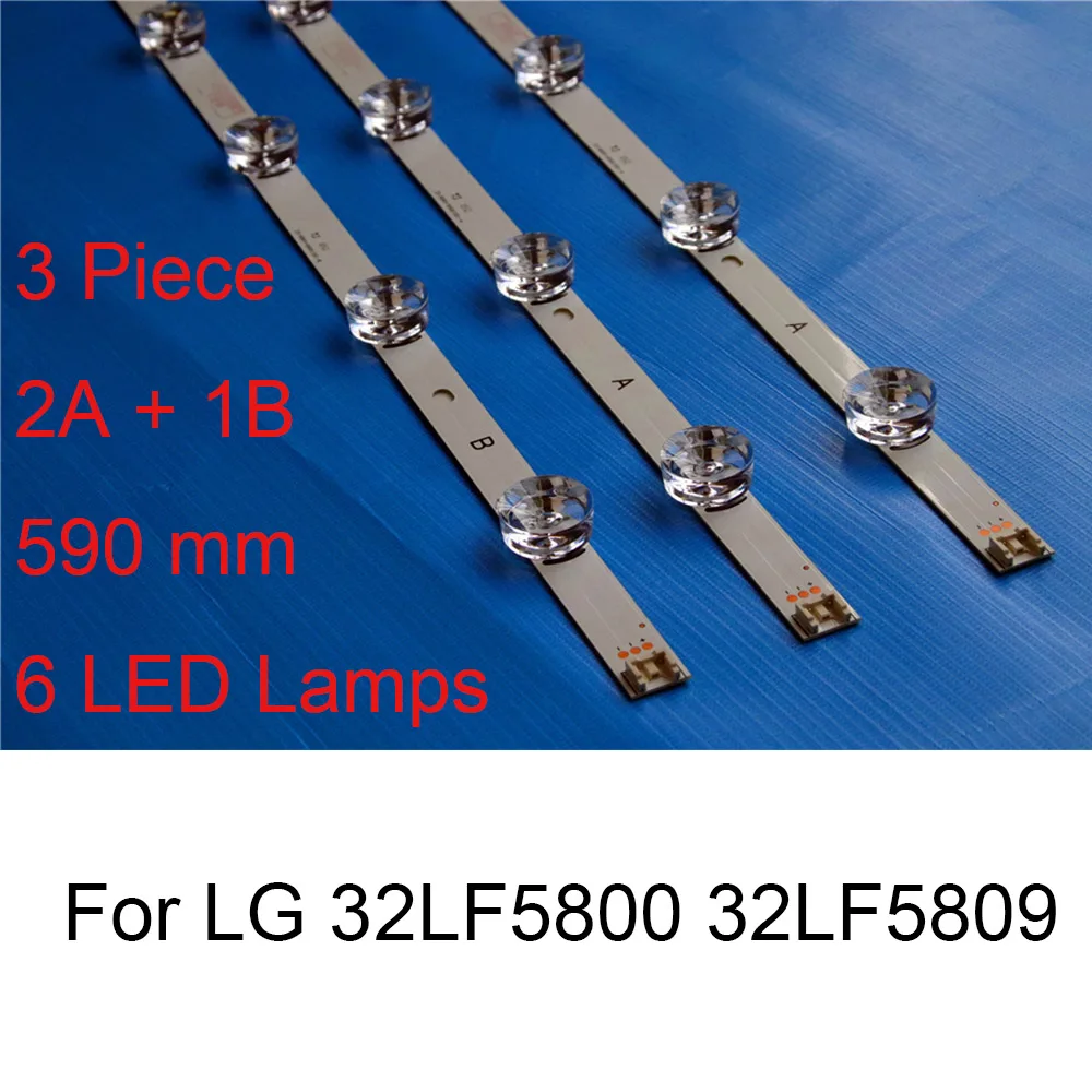 3PCS Brand New LED Backlight Strip For LG 32LF5800 32LF5809 TV Repair ...