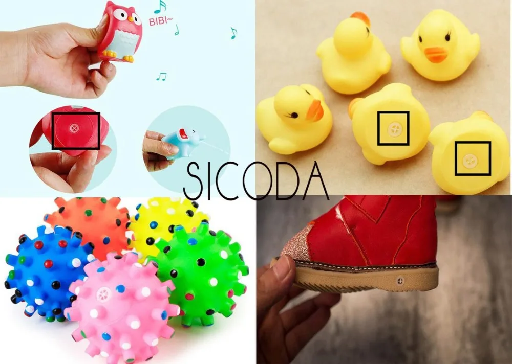 SICODA 12 шт. Squeeze ББ звук свисток детские игрушки куклы вставки ...