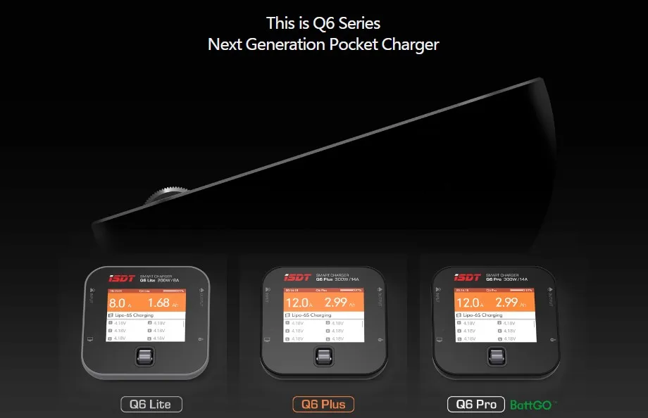 iSDT Q6 PRO 300 Вт 14A Q6 lite 200 Вт 8A Карманный аккумулятор зарядное устройство для ...