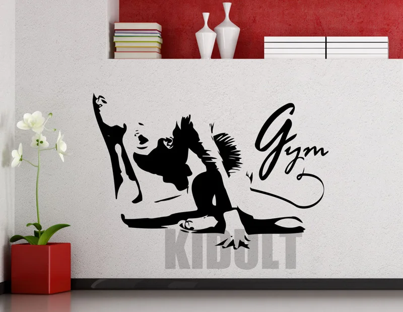 Wall Decals Girl Gym Gymnasium Gymnastics Sport Gym Wall Stickers Vinyl ...