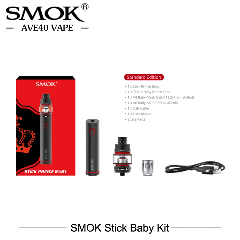 Original Smok Stick Prince Baby Kit with 4.5ml TFV12 Baby Prince Tank ...