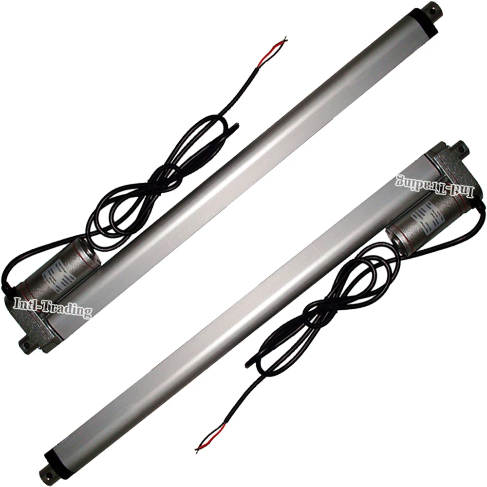 2X DC 12v linear actuators with 450mm/18" stroke 330lbs load linear ...