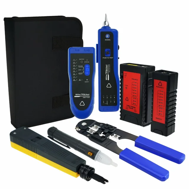 Network testing tool kit Tester Wire Tracker Voltage Detector Punch ...