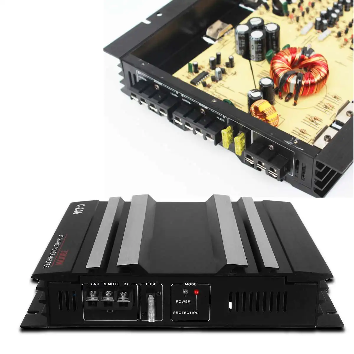 3800W 2 Channel Powerful subwoofer Car Audio Amplifier Bass AMP ...