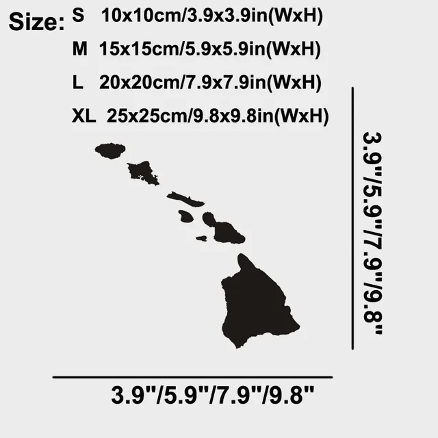 Hawaiian Islands Sticker Hawaiian Islands Hawaii Vinyl Decal Sticker