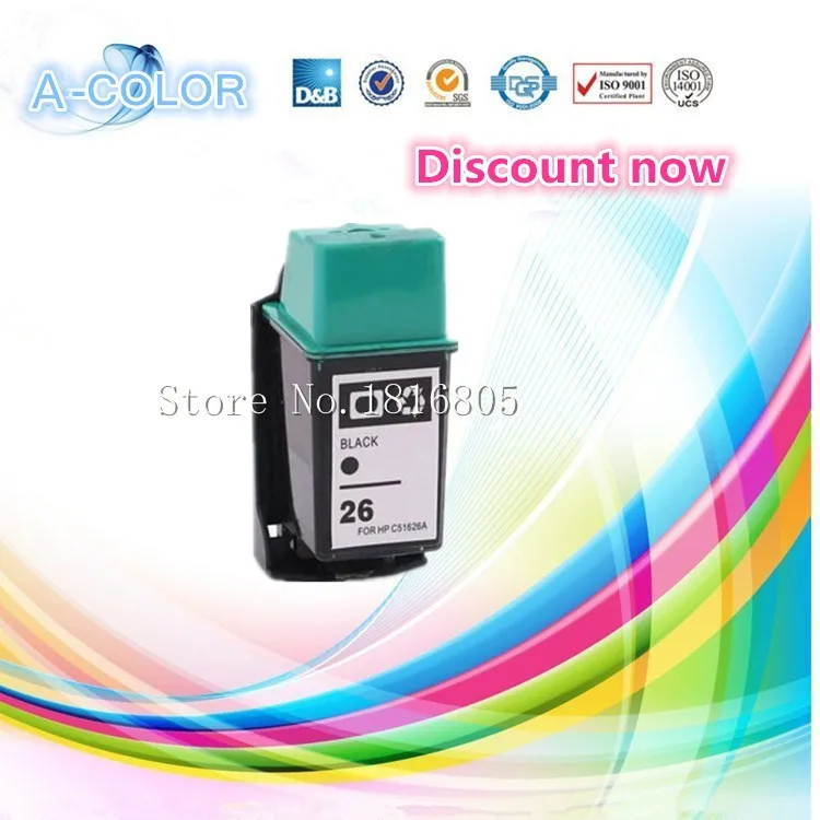2PCS 51626A for hp 26 hp26 ink cartridge for hp Deskjet Plus 400 420C ...