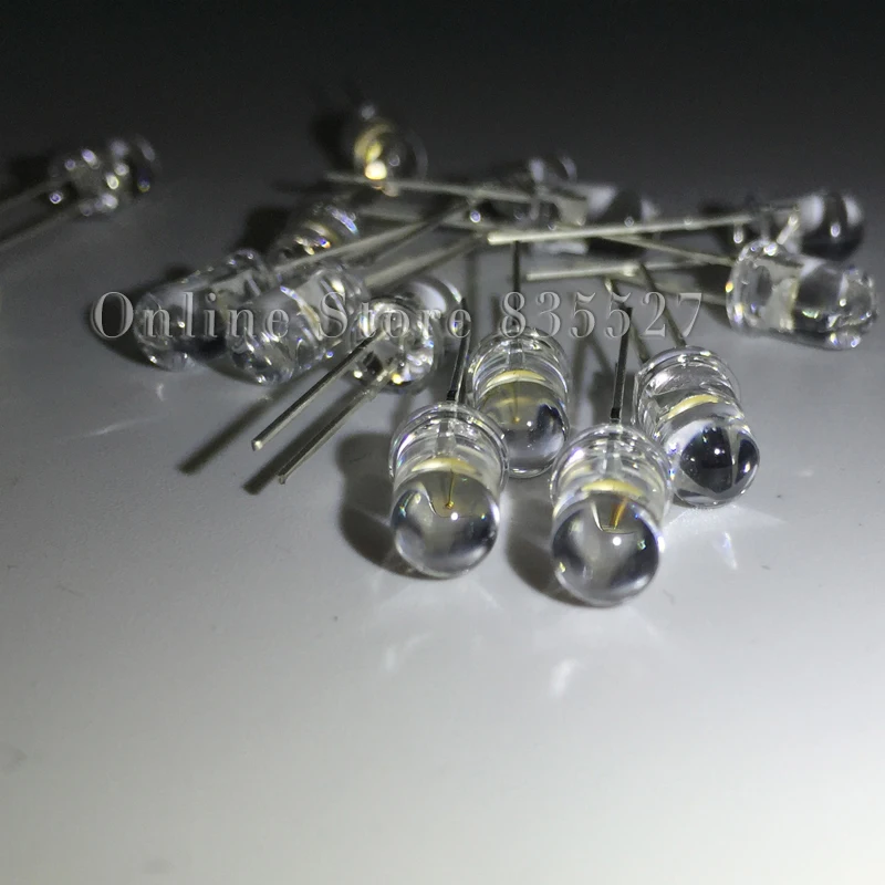 Componenti Elettronici Per Hobbisti 100 LED Rotondi 5mm Bianchi Diffusi ...