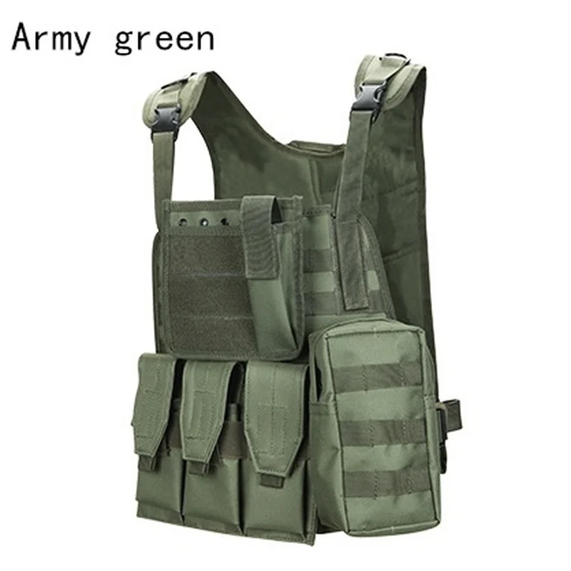 Airsoft Military Tactical Vest Molle Combat Chest Swat Assault Plate ...
