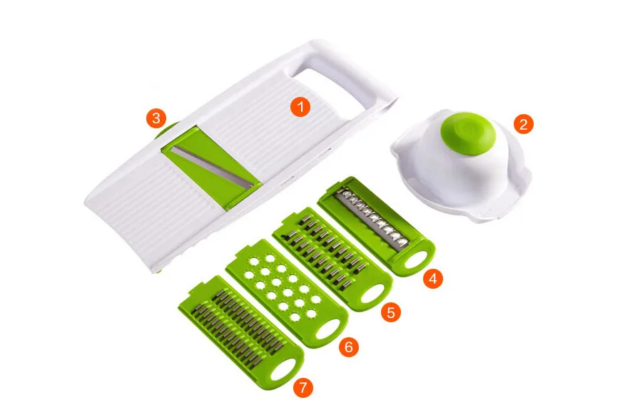 1 набор, креативная Терка-мандолина, резак для овощей с 5 лезвиями из ...