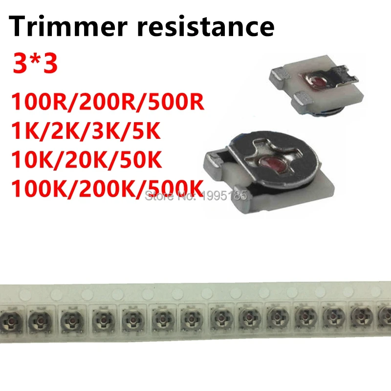 10pcs 20K ohm 20Kohm 20kR 3X3 Potentiometer Trimmer Resistor SMD SMT 20 ...