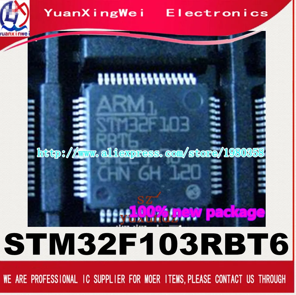100 New 10pcslot Stm32f103rbt6 Stm32f103 Mcu Arm 128kb Flash Mem 64 Lqfp Best Quality In