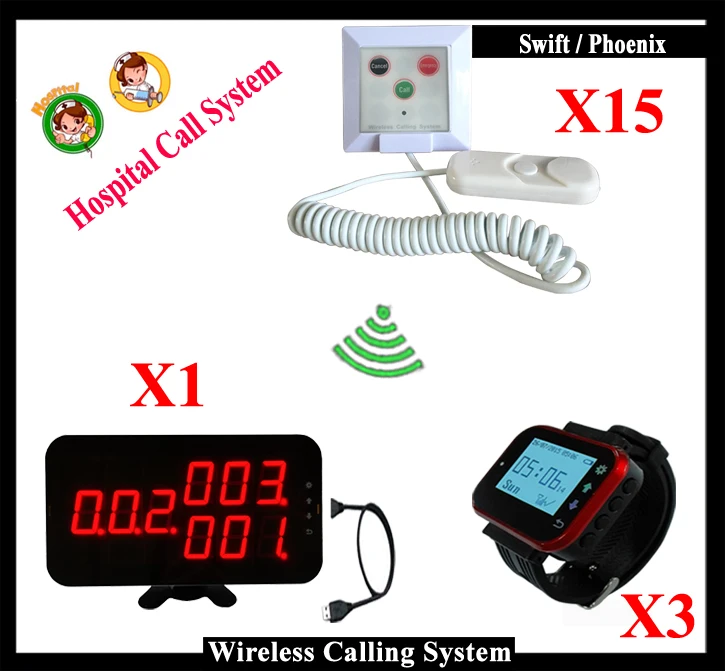 Smart Clinical Nurse wireless nurse call bell sysem 1pcs K 4 C USB 3 ...