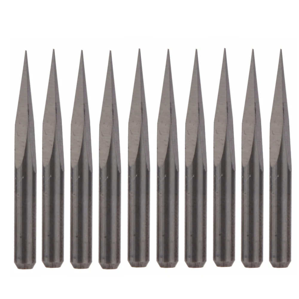 10pcs 3.175mm Shank 3 Edge PCB Engraving Bit Set 15/20/30/45/60/90 ...