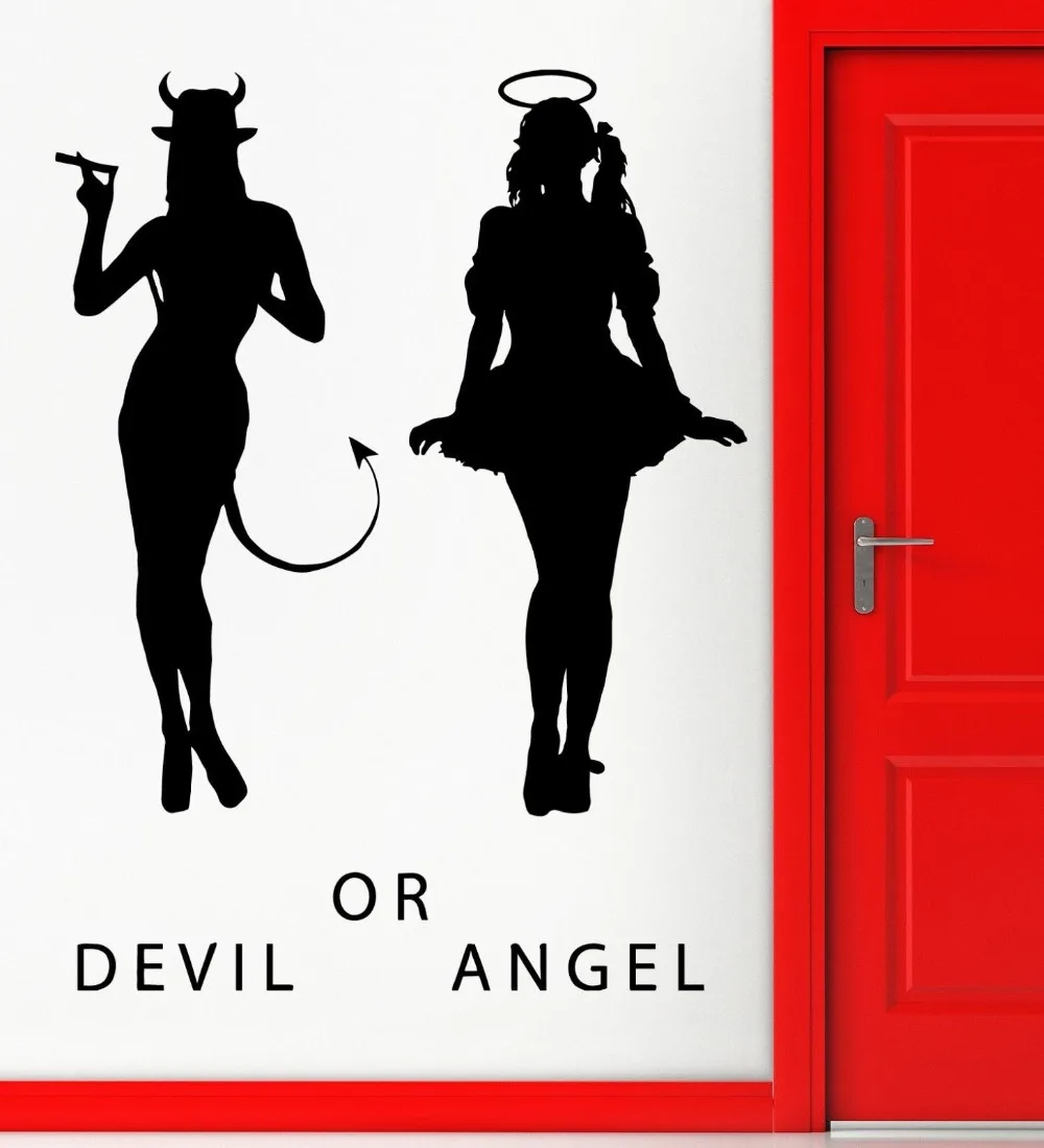 Devil And Angel Hot Sexy Girls Decor Wall Stickers Vinyl Decal|vinyl ...