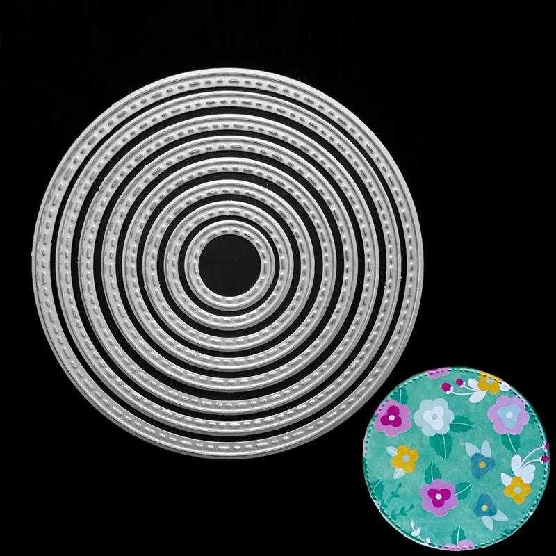 snijmal en embossing dies Frame round Circle Cutting Dies Stencil ...
