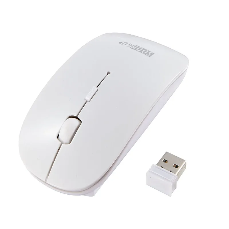 Wireless Mouse Optical White Office Mice 2.4G Ultra Thin Slim Computer ...