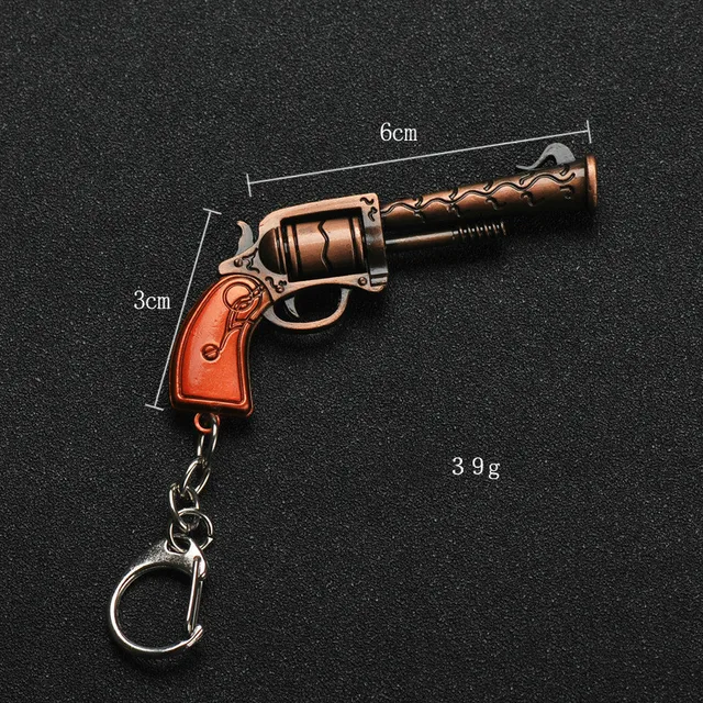 Gun Weapon Model Keychain Revolver Pistol Pendant Key Chain for Men ...