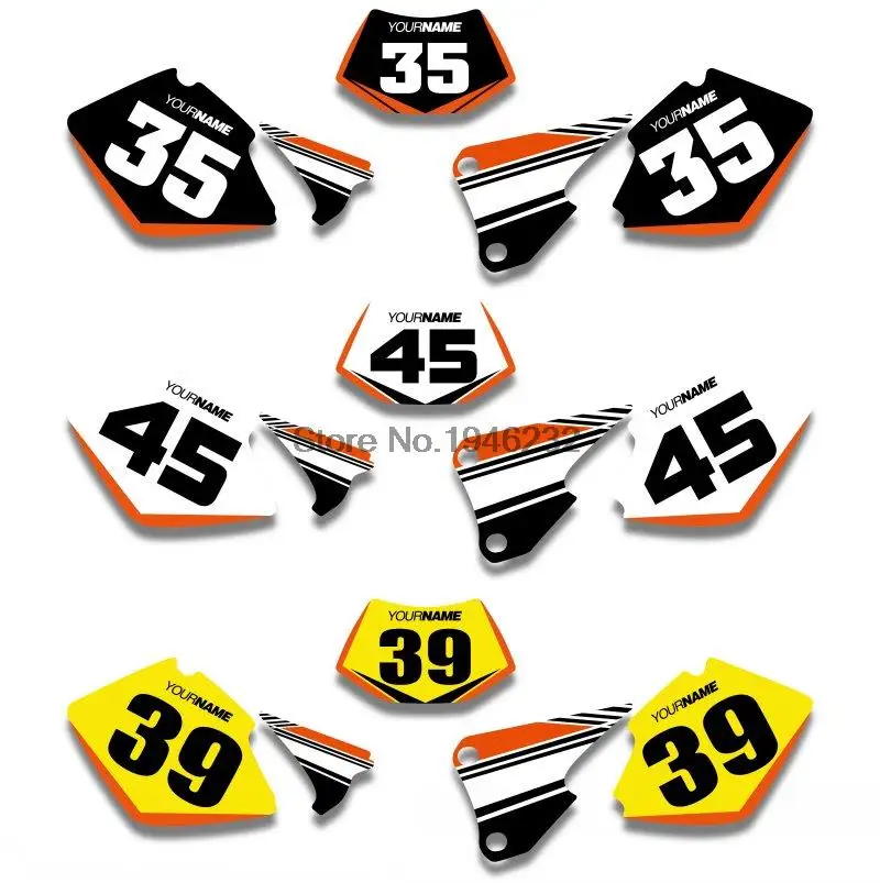 Nicecnc Custom Number Plate Background Graphics Sticker & Decal For Ktm ...