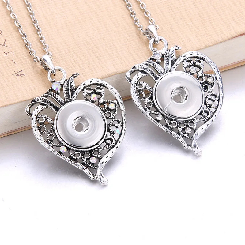 New-Snaps-Jewelry-Retro-Metal-Snap-Button-Necklaces-18mm-20mm-Snap ...