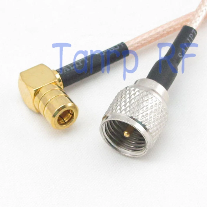 8in mini UHF male to SMB female jack right angle RF adapter connector ...