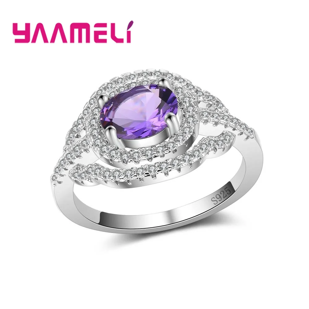 Fashion Brilant Pure 925 Sterling Silver Rings Pretty Party Accessories ...