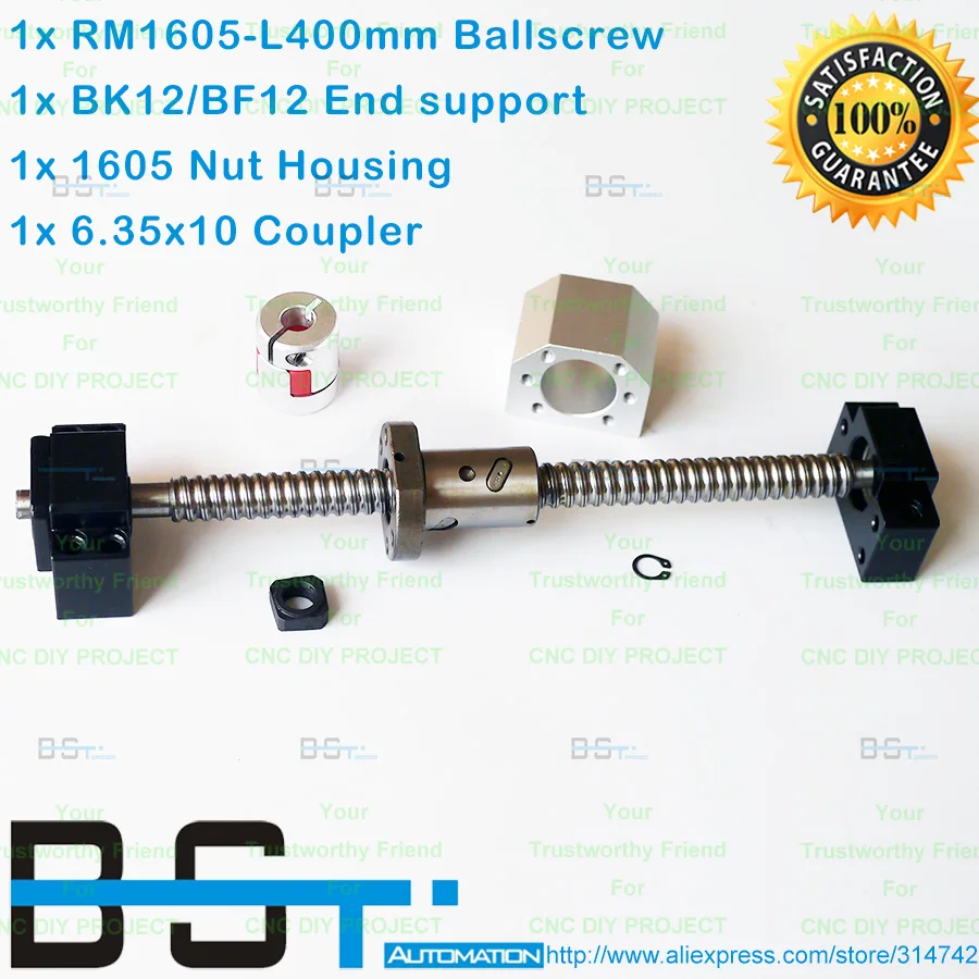 Aliexpress.com : Buy 16mm Diamete RM 1605 Ballscrew 400mm + SFU1605 U ...