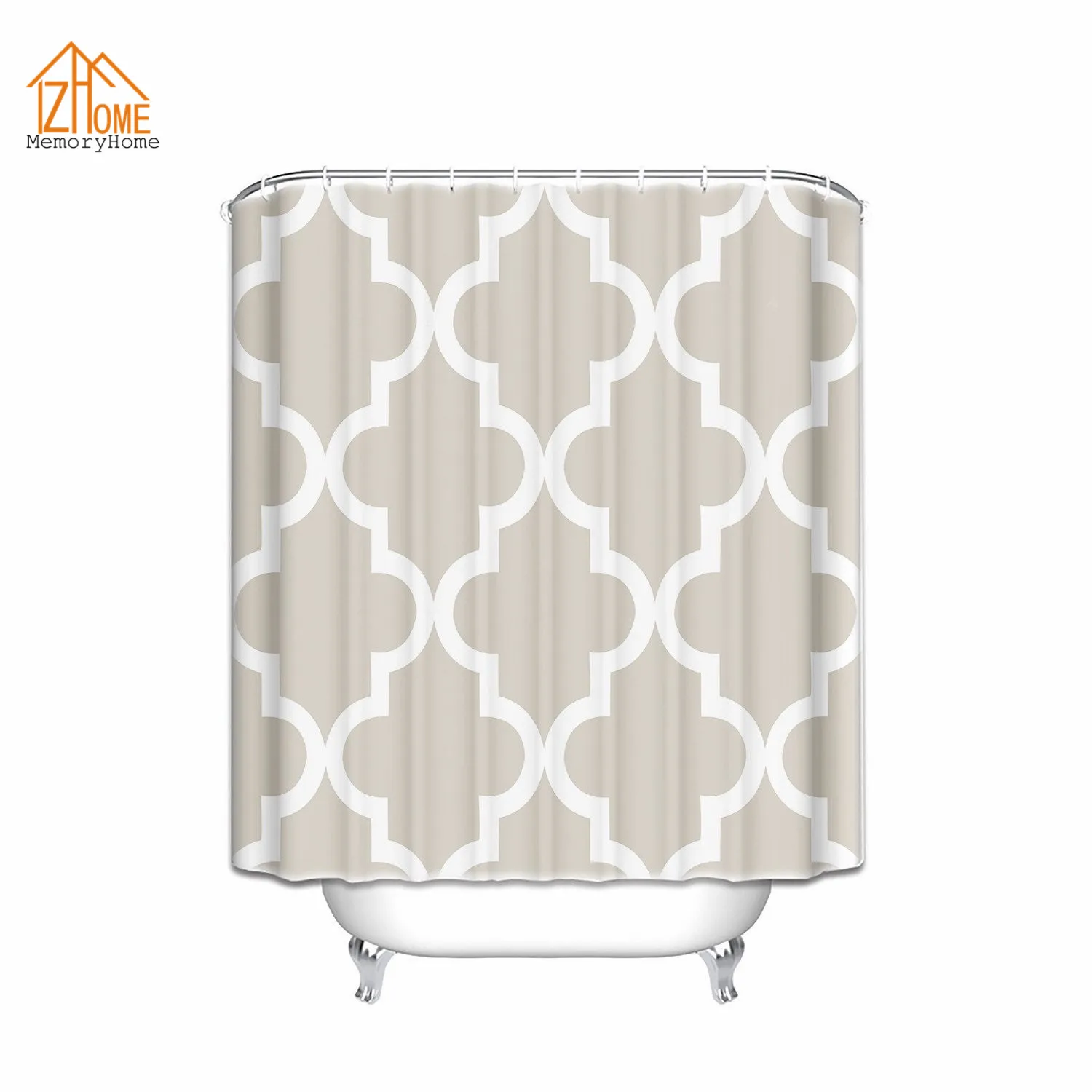 Memory Home 2017 Custom Polyester Bath Curtain Scalloped Durable