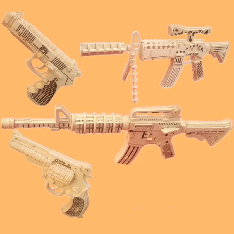 Ak47/colt Pistol/revolver/carbine/m4 Rifle Wooden Resin Ship Scale Gun ...