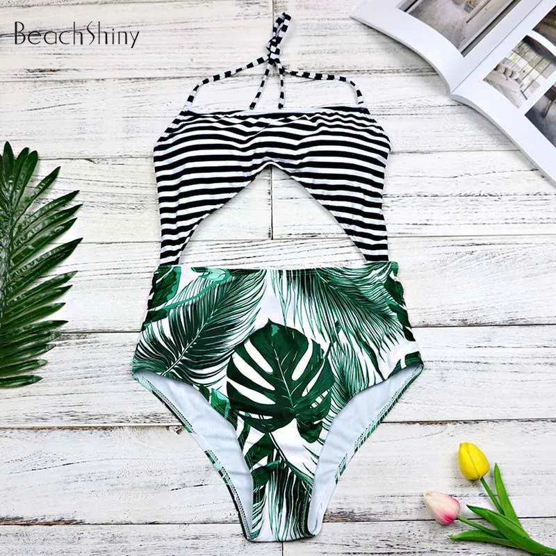 Buy Sexy One Piece Swimsuit Women Swimwear Print