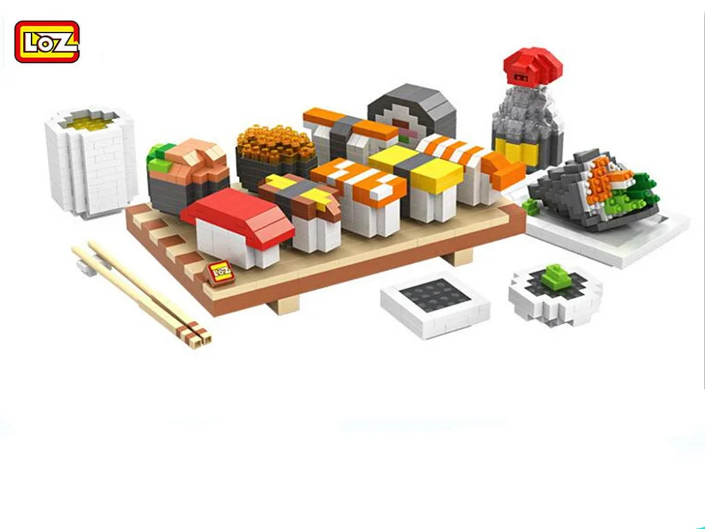 LOZ 9392 ideas Diamond Block Plastic Food Toy Mini Sushi Blocks Set ...